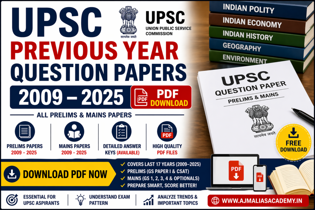 UPSC Previous Year Question Papers Pdf - Ajmal IAS Academy