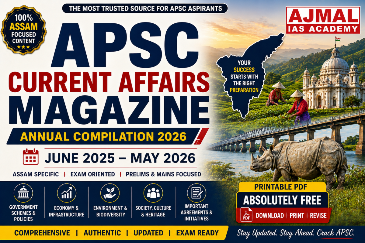 APSC Current Affairs Magazine 2026 Part 1 & Part 2 PDF (Assam June 2025 ...
